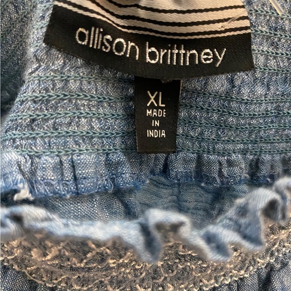 Allison Brittney | Dresses | Allison Brittney Short Sleeve Denim Off ...